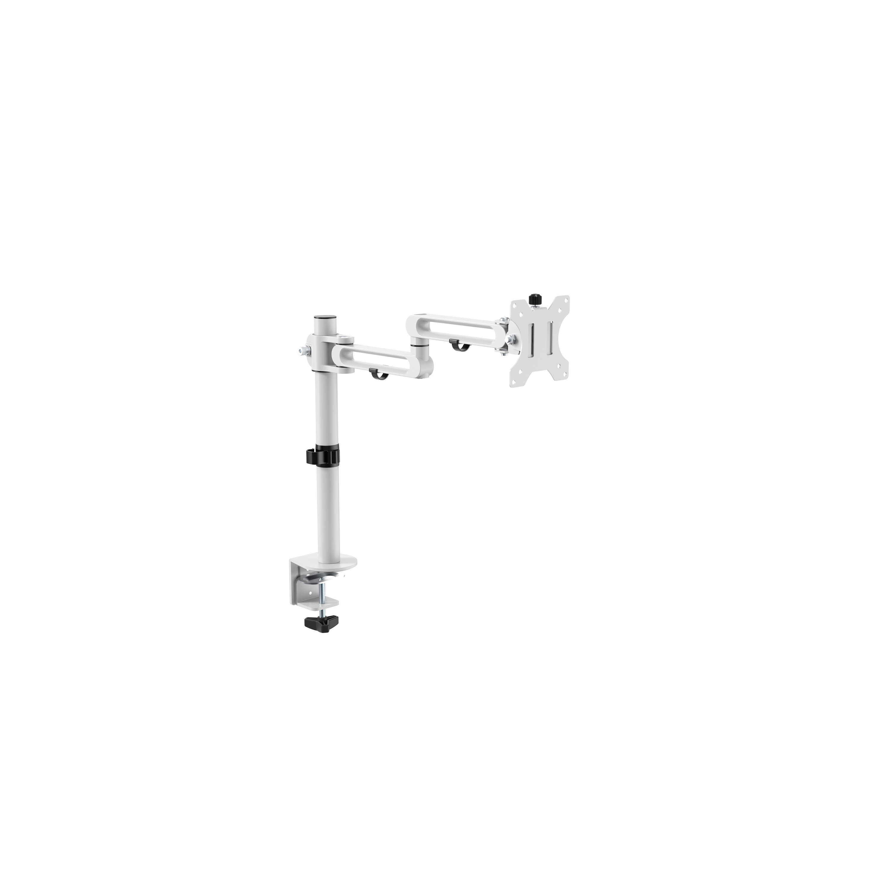 Pole Mounted Monitor Arm | White – Marina Workplace